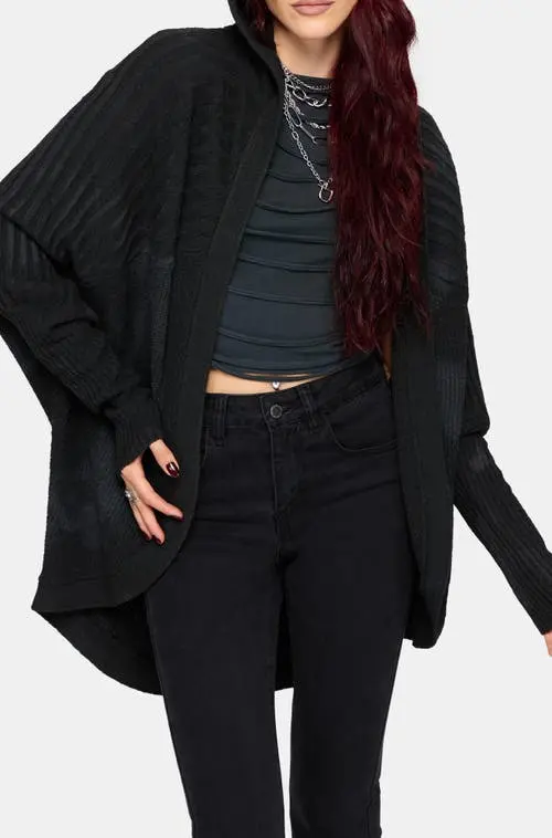 DISTURBIA Morpho Cocoon Hooded Cardigan