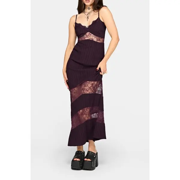 DISTURBIA Fenella Lace Insert Cami Maxi Dress