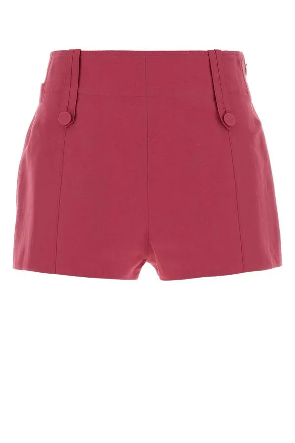 CHLOE Fuchsia Linen Blend Shorts