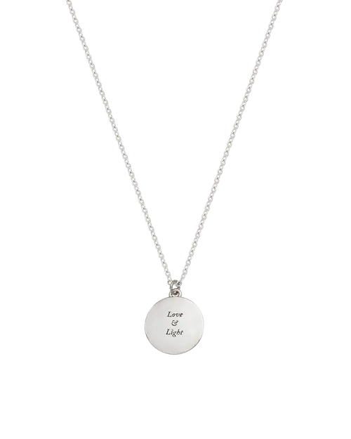 FABLE ENGLAND Selene Moon & Periwinkle Necklace - Silver