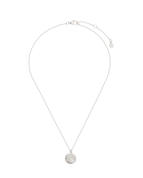 FABLE ENGLAND Selene Moon & Periwinkle Necklace - Silver