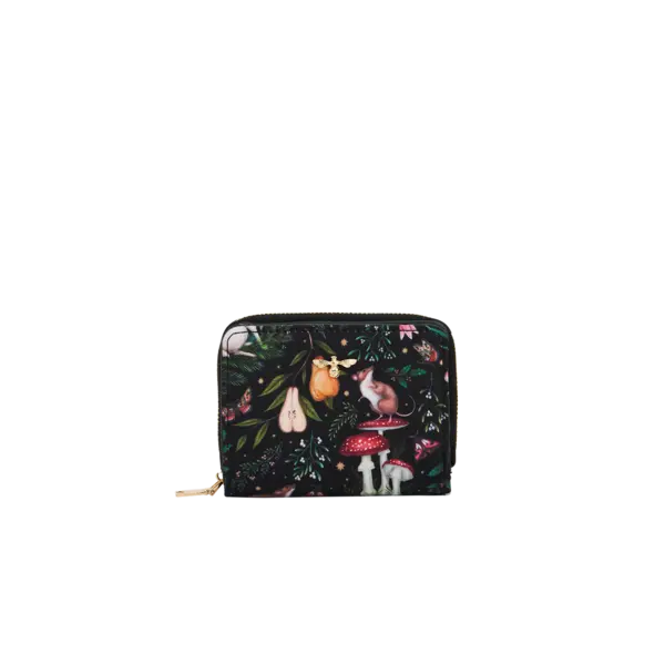 FABLE ENGLAND Niva Print Small Wallet - Black