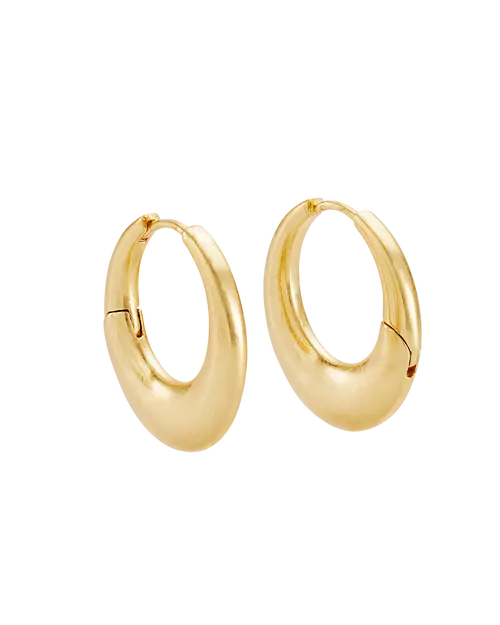 FABLE ENGLAND Niva Mistletoe Hoop Earrings