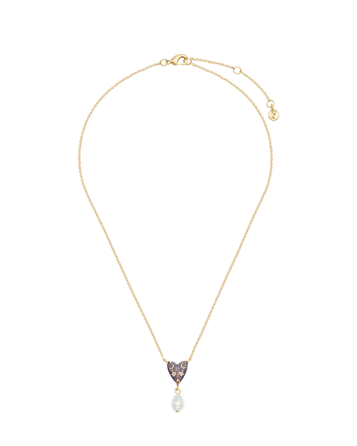 FABLE ENGLAND Jasmine Moon Butterfly & Pearl Necklace