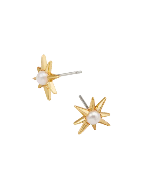 FABLE ENGLAND Star Pearl Stud Earrings