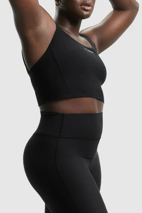 PELOTON Cadent Strappy Open Back Bra - Black