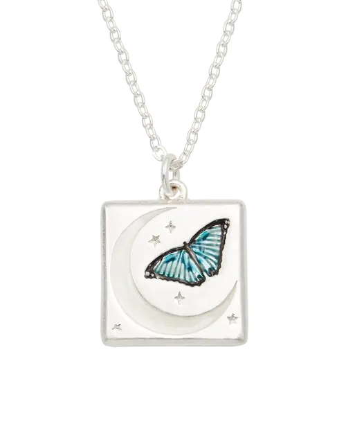 FABLE ENGLAND Butterfly & Moon Necklace