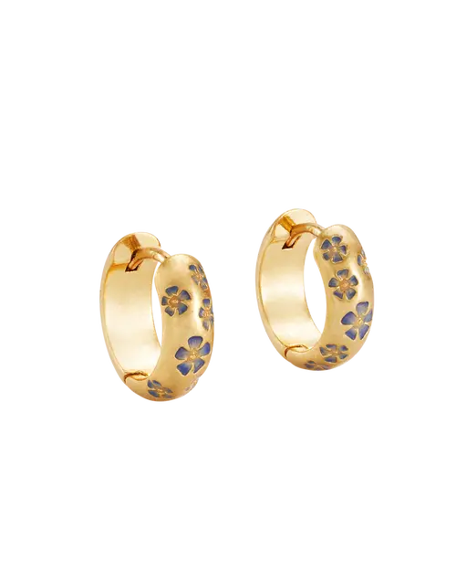 FABLE ENGLAND Periwinkle Huggie Earrings