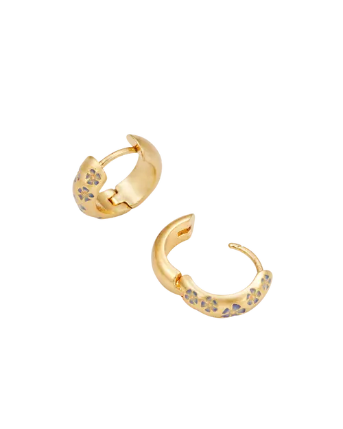 FABLE ENGLAND Periwinkle Huggie Earrings