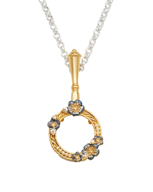 FABLE ENGLAND Larkspur Magnifying Glass Necklace