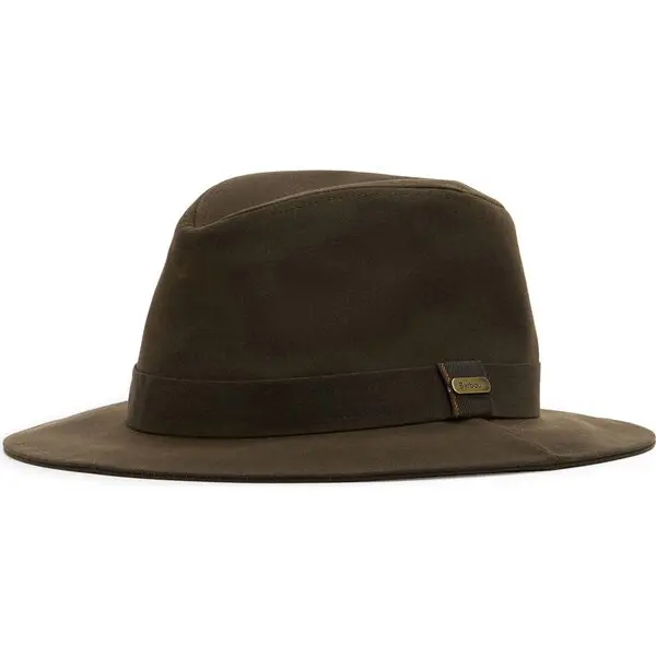 Barbour Vintage Waxed Cotton Fedora - Olive
