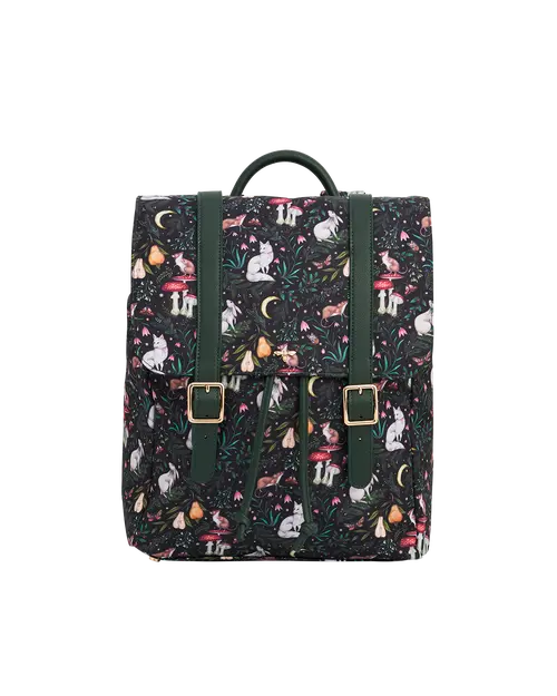 FABLE ENGLAND Flora Niva Print Backpack - Black