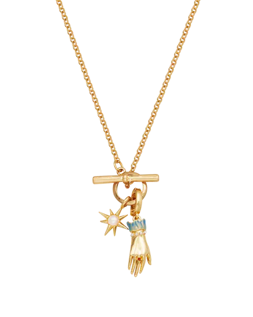 FABLE ENGLAND Palm Of Your Hand Pearl Toggle Necklace
