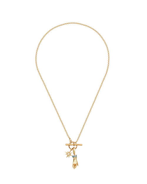 FABLE ENGLAND Palm Of Your Hand Pearl Toggle Necklace