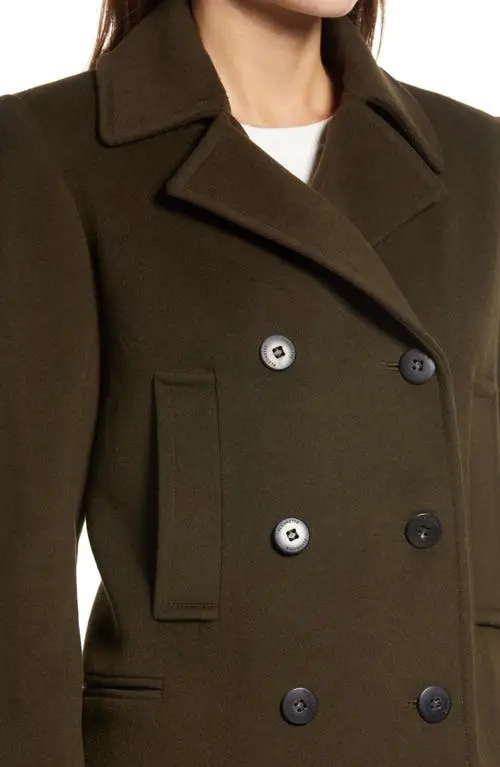 MYCRA PAC Fleurette Boyfriend Wool Double Breasted Peacoat