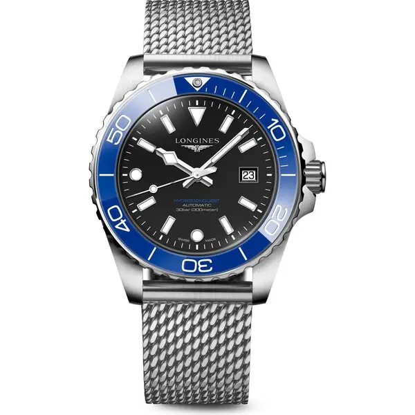 LONGINES Hydroconquest Automatic Mesh Strap Watch - Blue