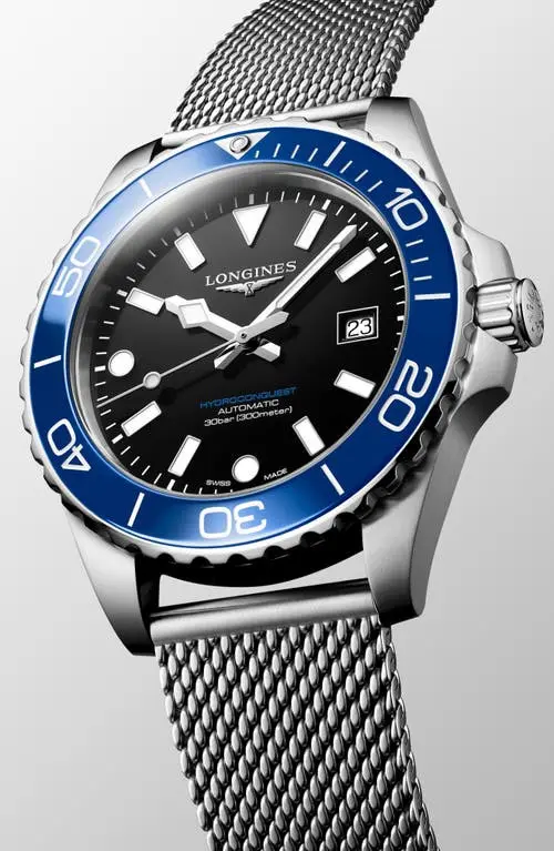 LONGINES Hydroconquest Automatic Mesh Strap Watch