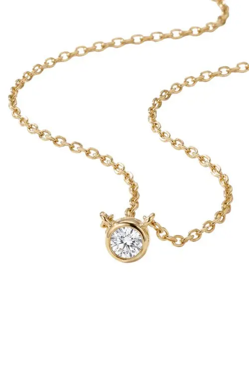 Argento Vivo Lab Grown Diamond Bezel Pendant Necklace