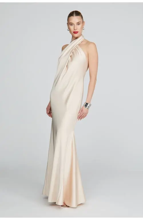 Halston Ninette Satin Gown