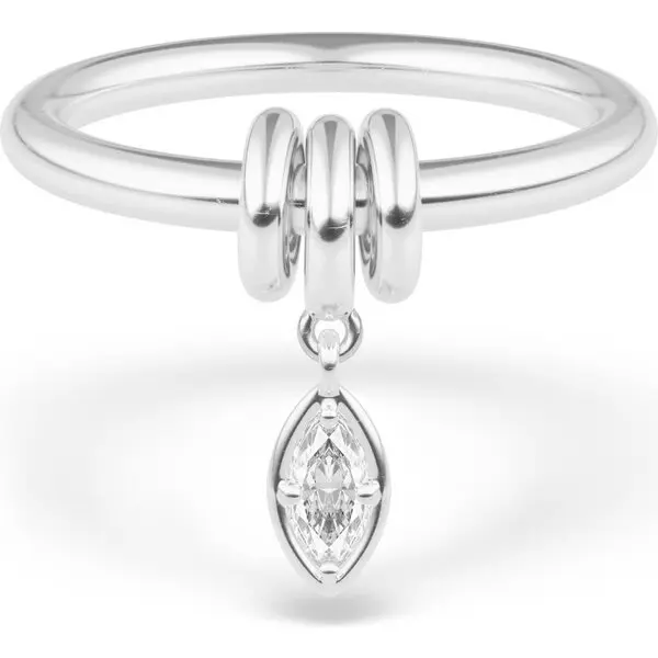 SPINELLI KILCOLLIN Pia Marquise Sterling Diamond Ring - Silver