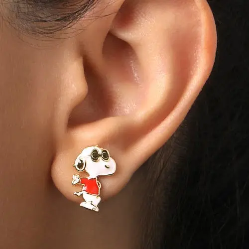 PEANUTS Woodstock And Snoopy Earrings 2 Pairs