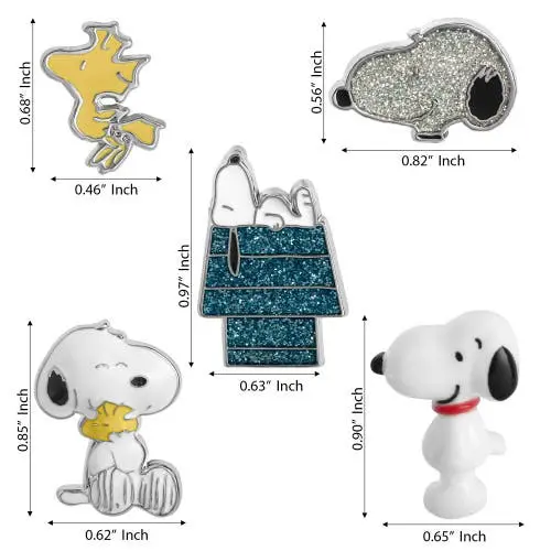 PEANUTS Woodstock And Snoopy Enamel Pin Set 5-piece Official License