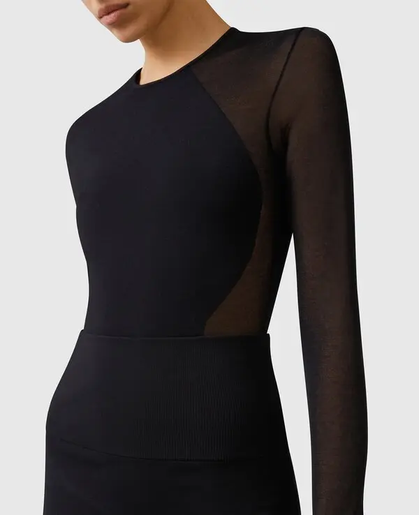 Stella McCartney Miracle Long-sleeve Compact-knit Bodysuit