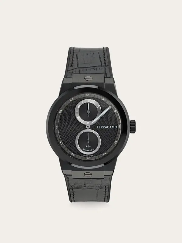 FERRAGAMO F-80 Auto Manufacture Watch - Black