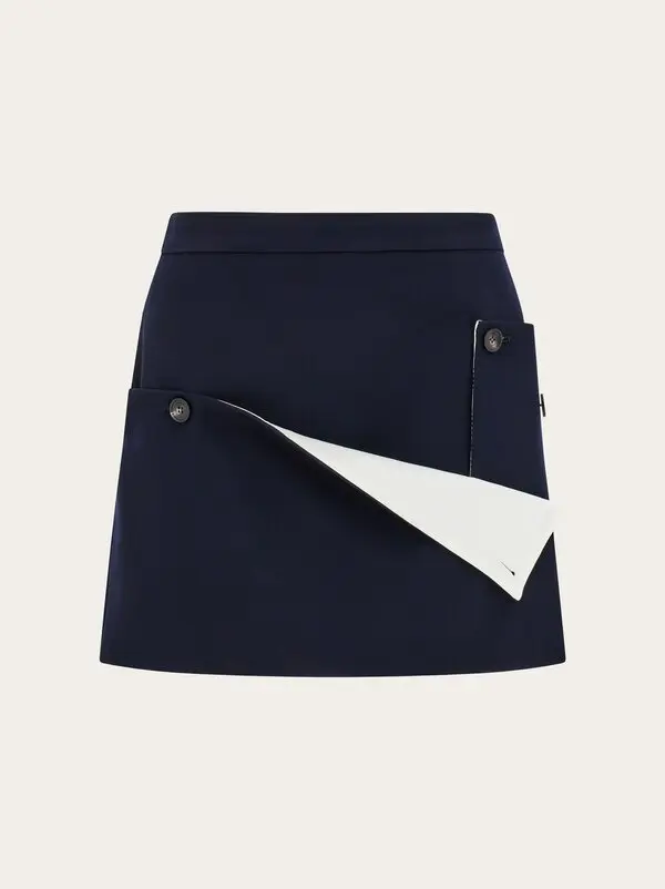 FERRAGAMO Tailored Mini Skirt With Button Detail