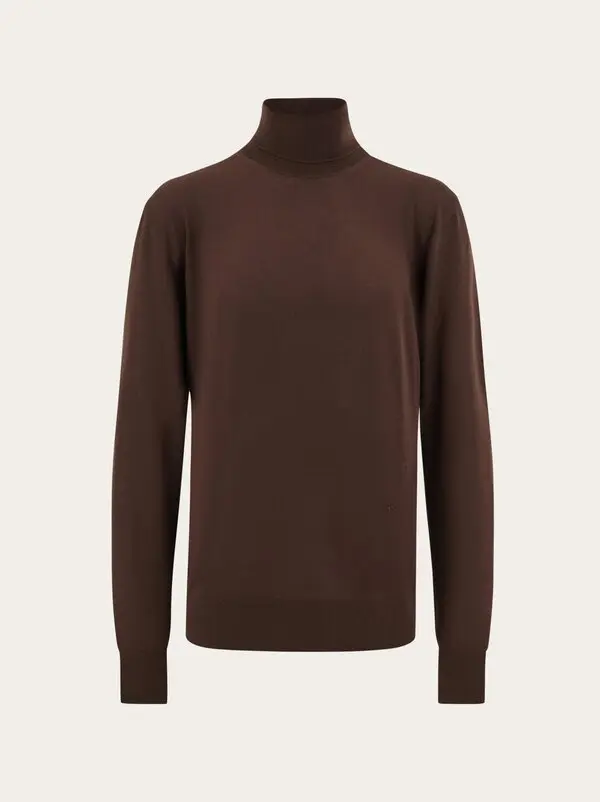 FERRAGAMO High Neck Pullover - Brown