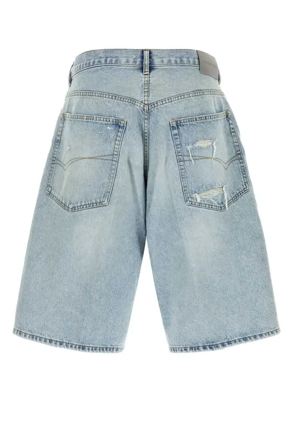 Balenciaga Denim Bermuda Shorts - Blue