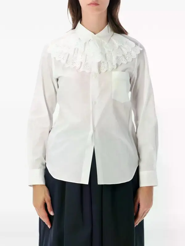 Comme Des Garçons Ruffled Broderie-anglaise Shirt