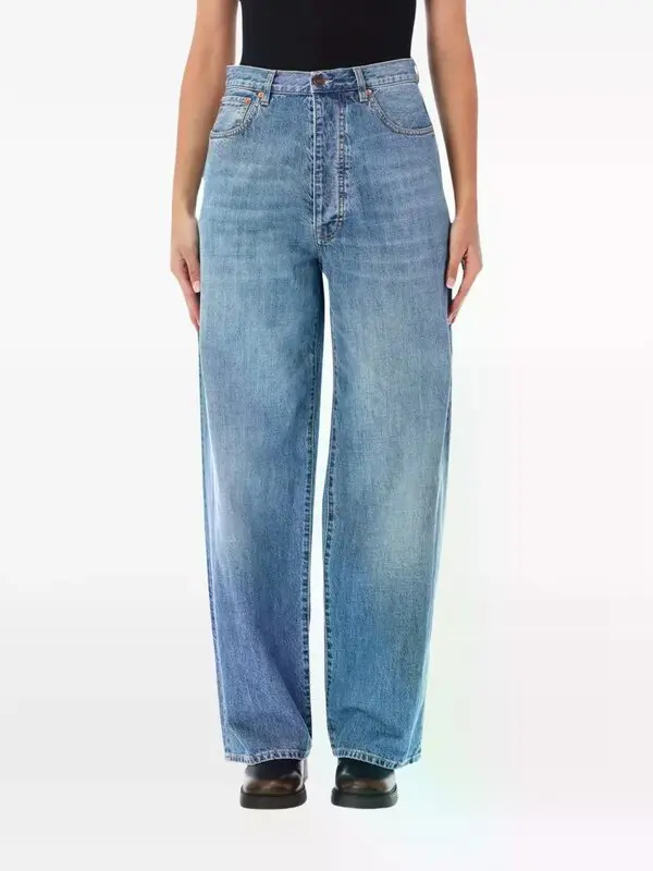 FORTELA Jaron Embroidered-logo Wide-leg Jeans