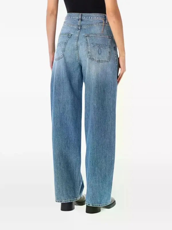 FORTELA Jaron Embroidered-logo Wide-leg Jeans