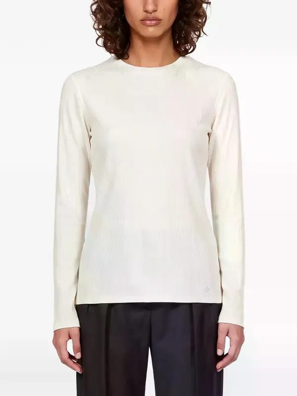 Loulou De Saison Ortigia Lds Ribbed-knit Long-sleeve T-shirt