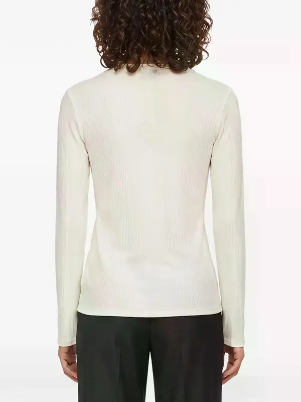 Loulou De Saison Ortigia Lds Ribbed-knit Long-sleeve T-shirt