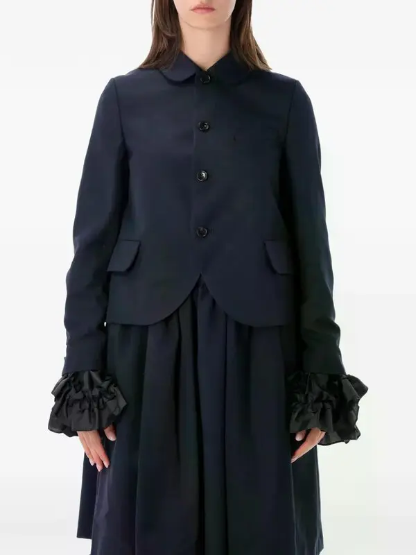 Comme Des Garçons Ruffled-cuff Peter Pan-collar Jacket