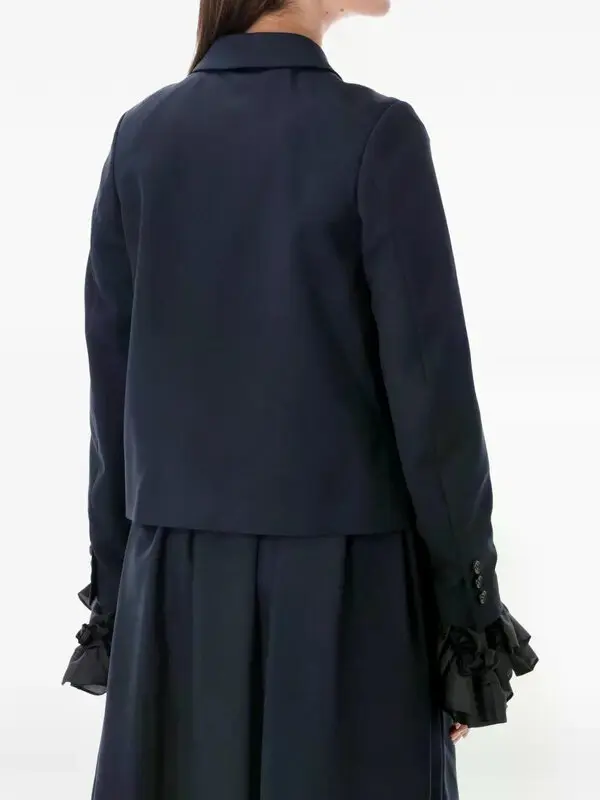 Comme Des Garçons Ruffled-cuff Peter Pan-collar Jacket