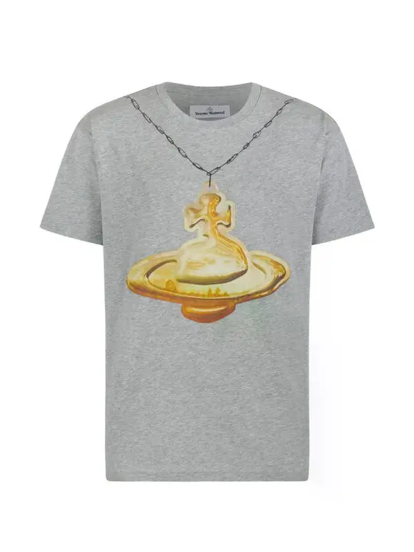 VIVIENNE WESTWOOD Gold-orb Classic T-shirt - Grey