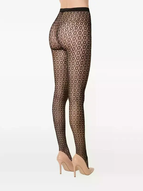 Wolford Floral-jacquard Net Tights