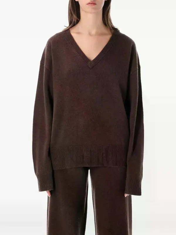 RHEA V-neck Drop-shoulder Sweater