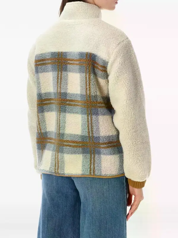 KAVU Willow Plaid-pattern Fleece Jacket - Neutrals