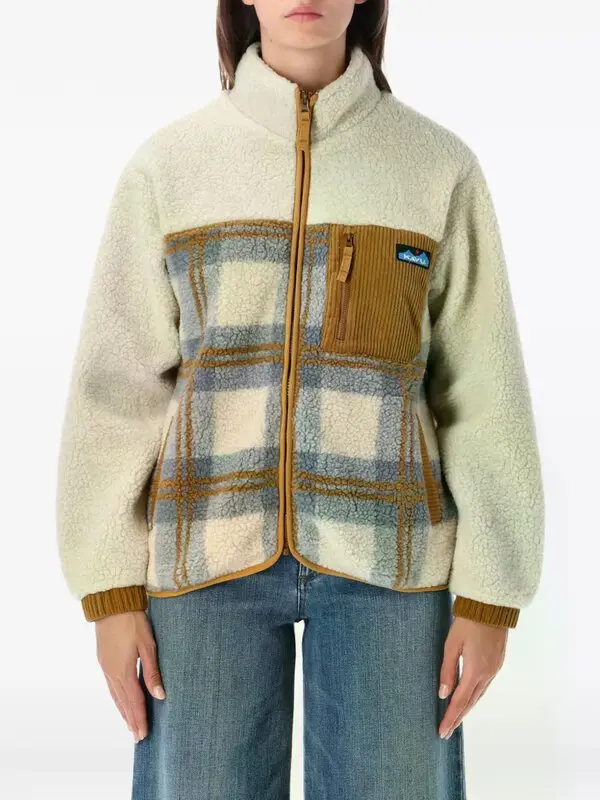 KAVU Willow Plaid-pattern Fleece Jacket - Neutrals