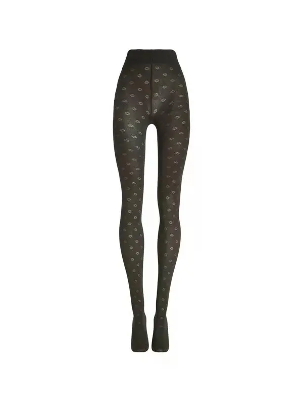 Wolford Daisy Jacquard-knit Tights - Black