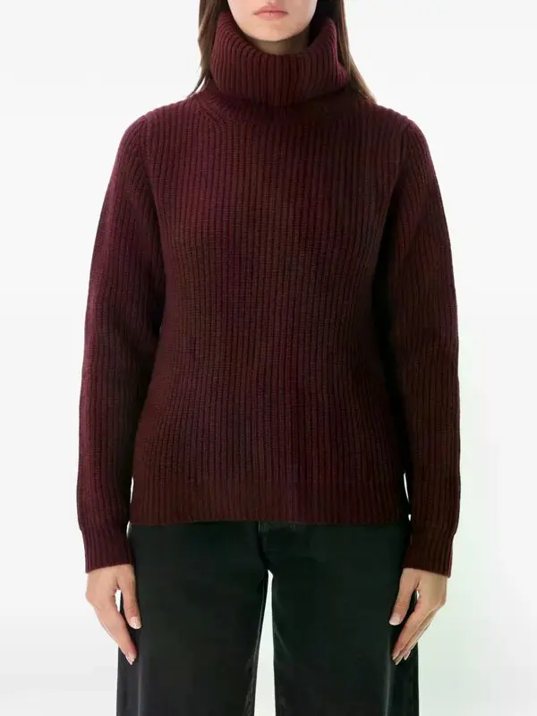 FORTELA Leona Ribbed-knit Roll-neck Sweater - Red