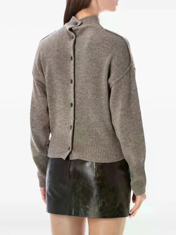 THE GARMENT Button-back High-neck Sweater