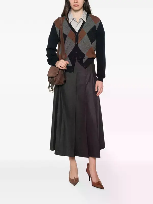 Prada Argyle Cashmere Cardigan