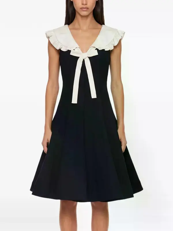 SHUSHU/TONG Ruffled Bow-detail Mini Dress