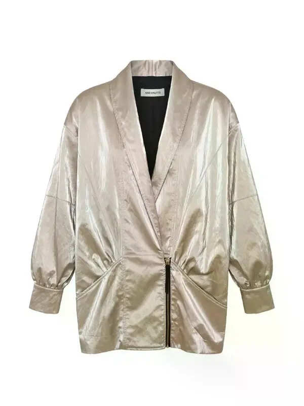 NINEMINUTES The Virgo Spritz Metallic-effect Zip-up Jacket