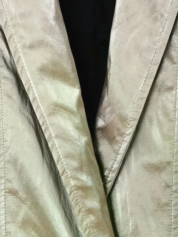 NINEMINUTES The Virgo Spritz Metallic-effect Zip-up Jacket